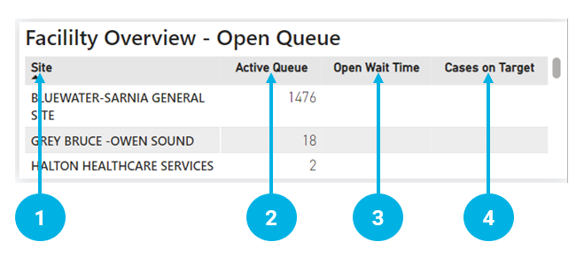 1.4 Facility Overview – Open Queue